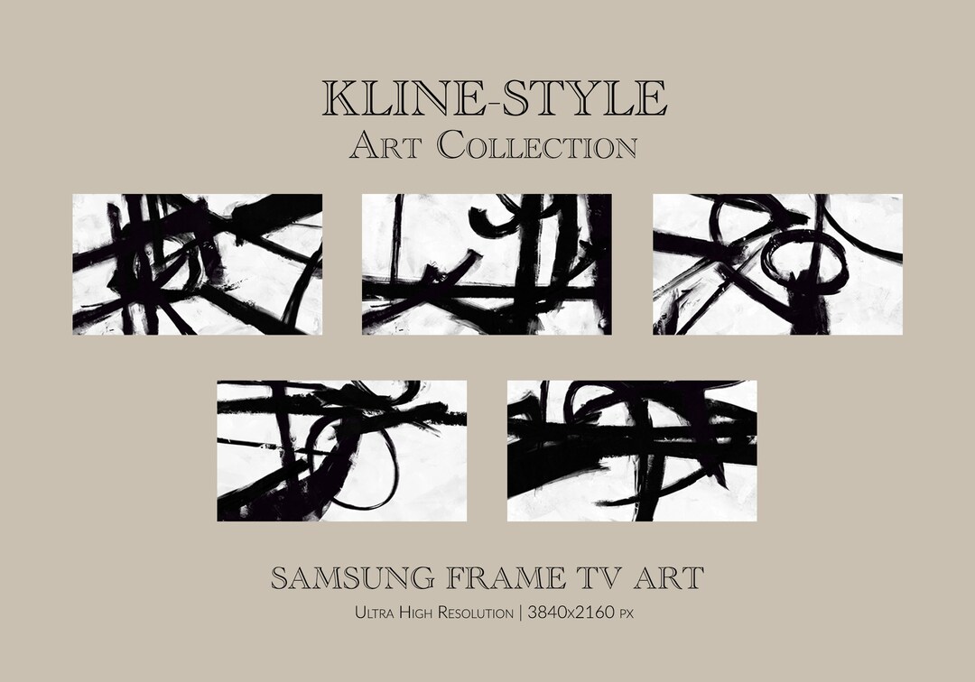 Franz Kline-style DIGITAL Abstract Art Collection for SAMSUNG Frame TV ...