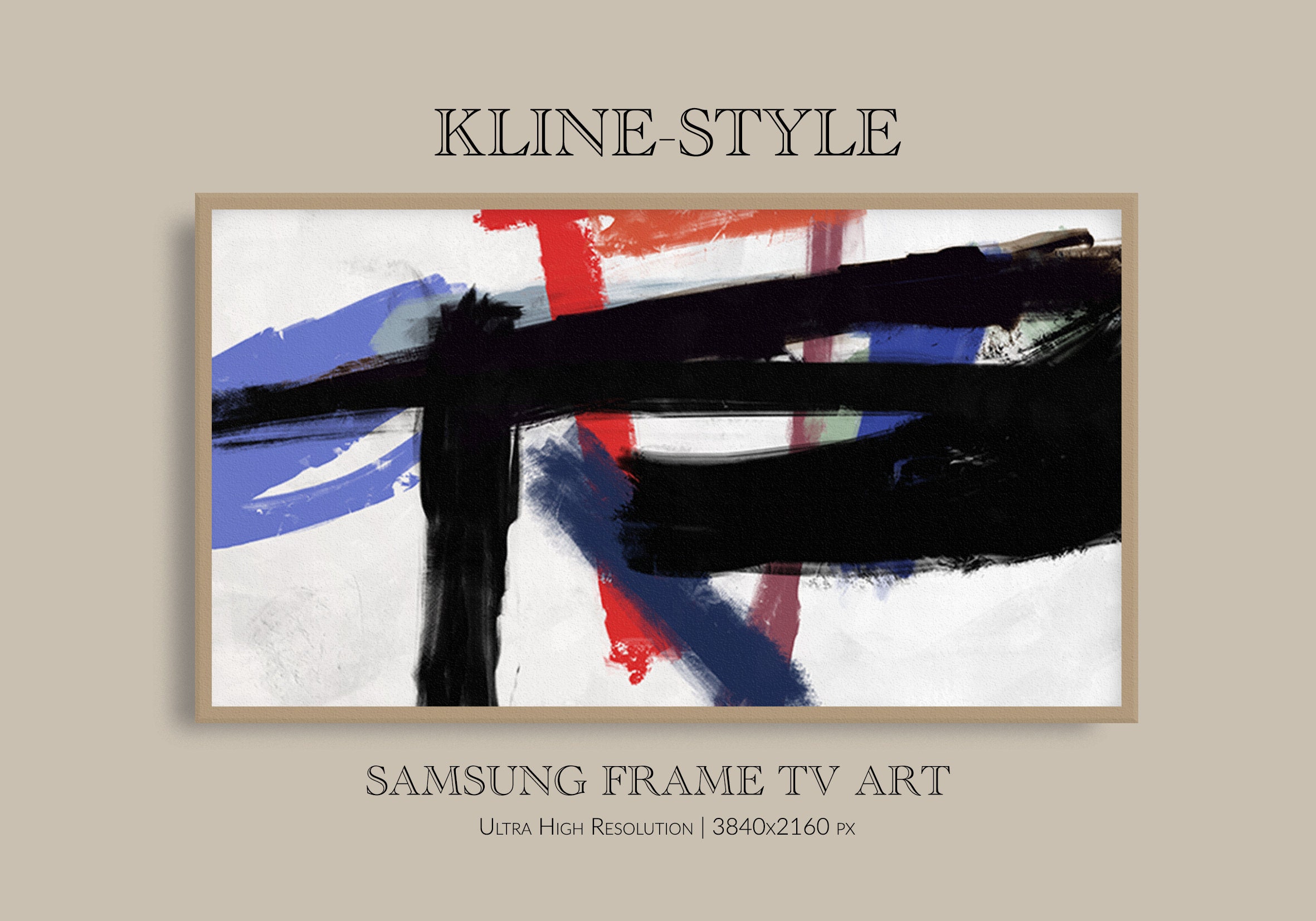 Franz Kline-style DIGITAL Abstract Art Collection for SAMSUNG Frame TV ...