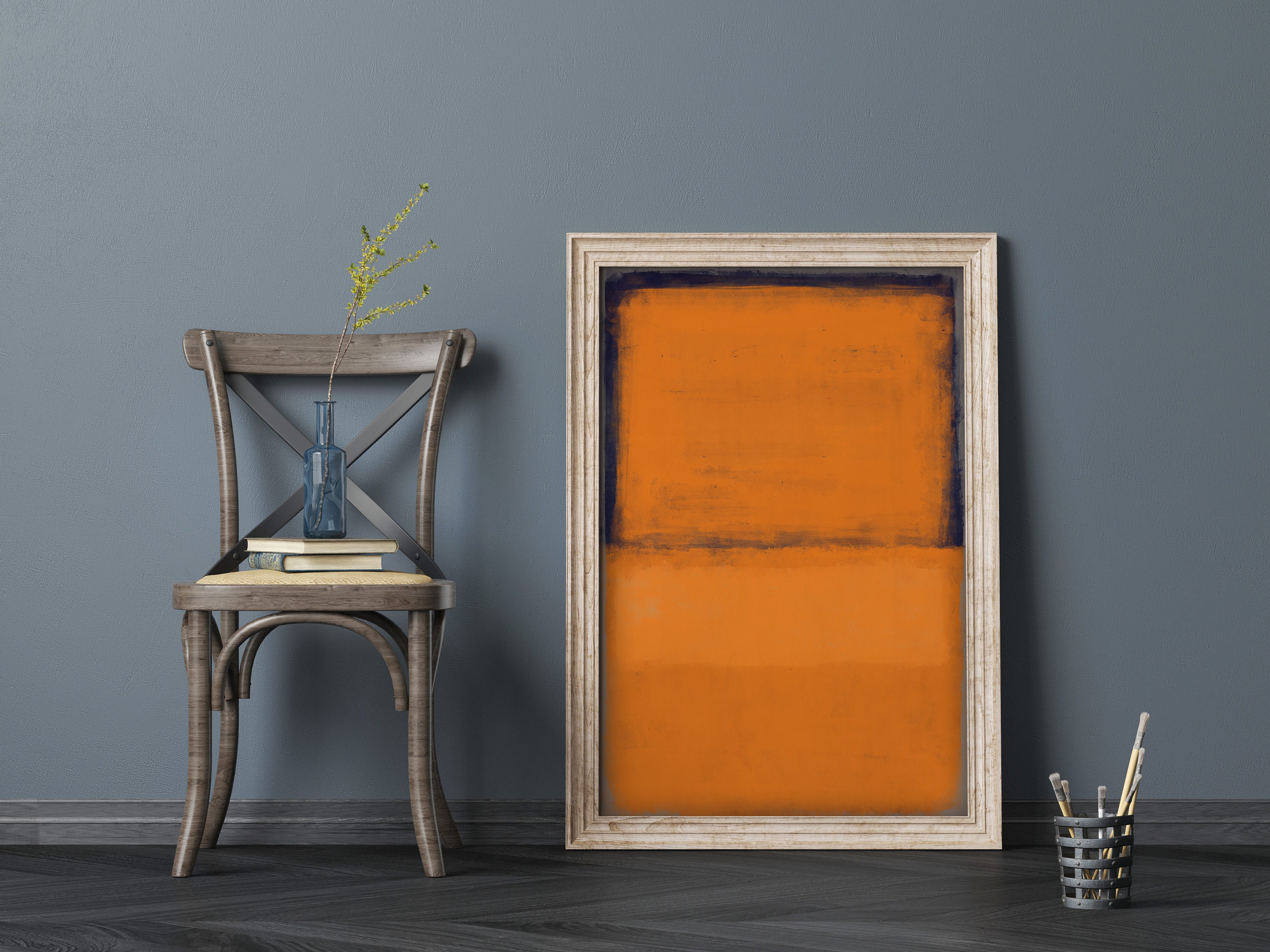 Mark Rothko-style Poster Set of 6 Digital Download BLUE and ORANGE - Etsy