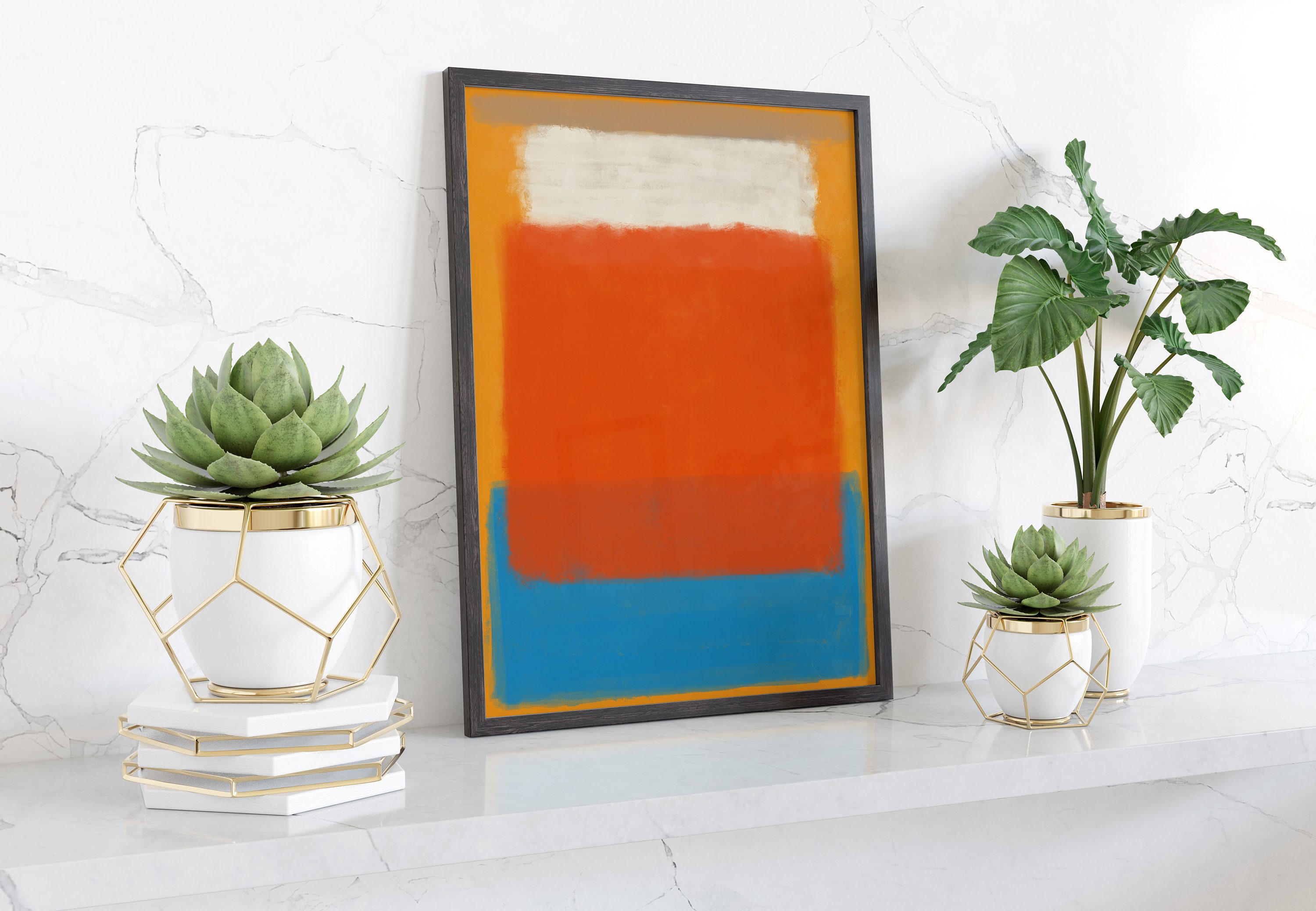 Mark Rothko-style Poster Set of 6 Digital Download BLUE and ORANGE - Etsy