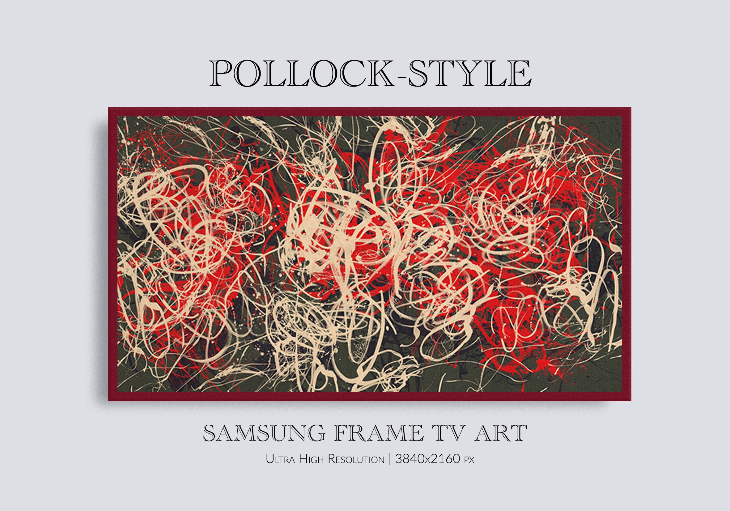 Jackson Pollock-style DIGITAL Abstract Art Collection for SAMSUNG Frame ...