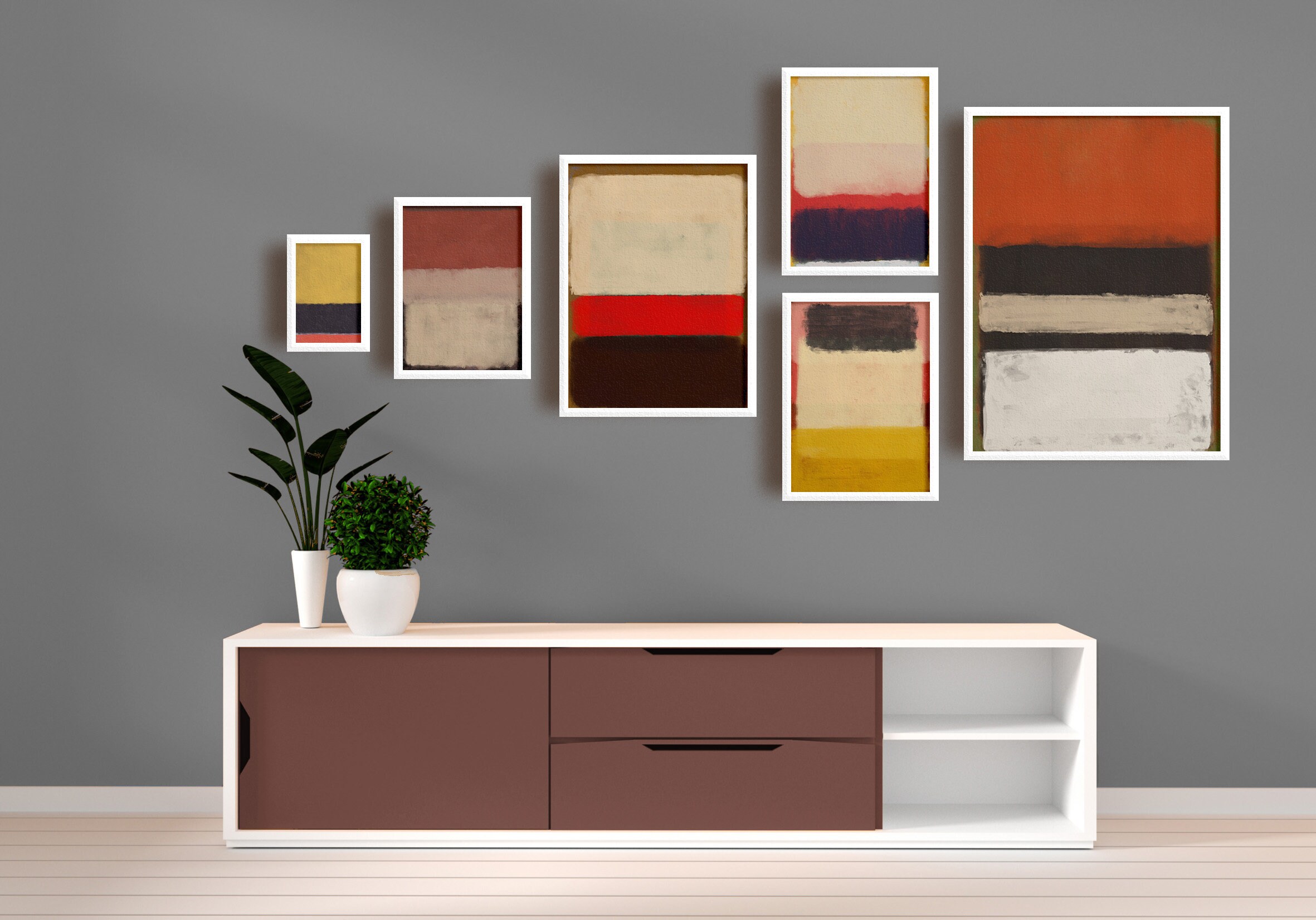 Mark Rothko-style Poster Set of 6 Digital Download MIXED COLOURS Part 2 ...