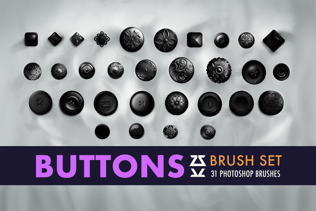 Buttons Brush Set | Procreate | Photoshop | CSP | Texture Brushes - Etsy