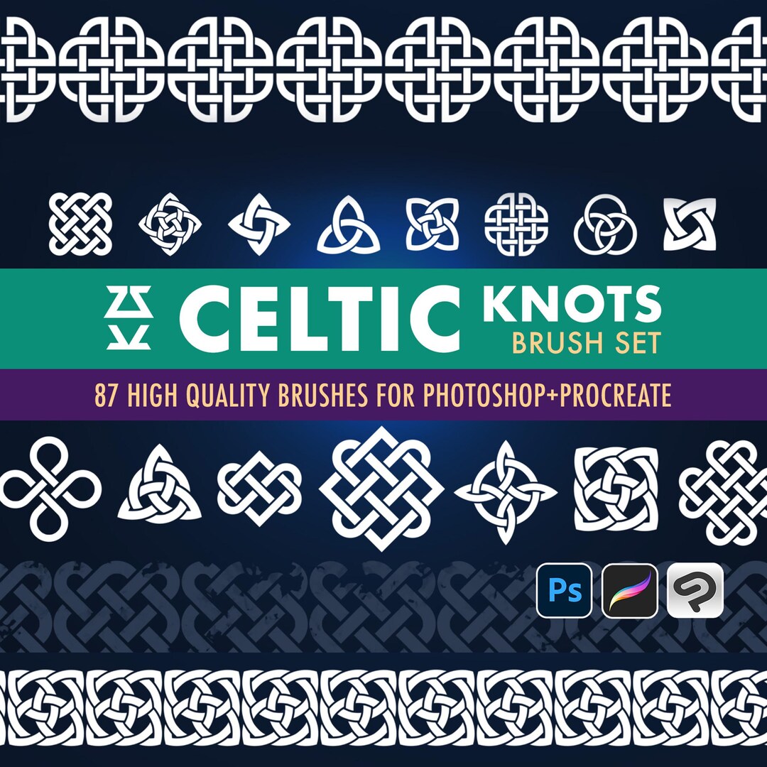 Celtic Knots Brush Set | Procreate | Photoshop | CSP | Decoration ...