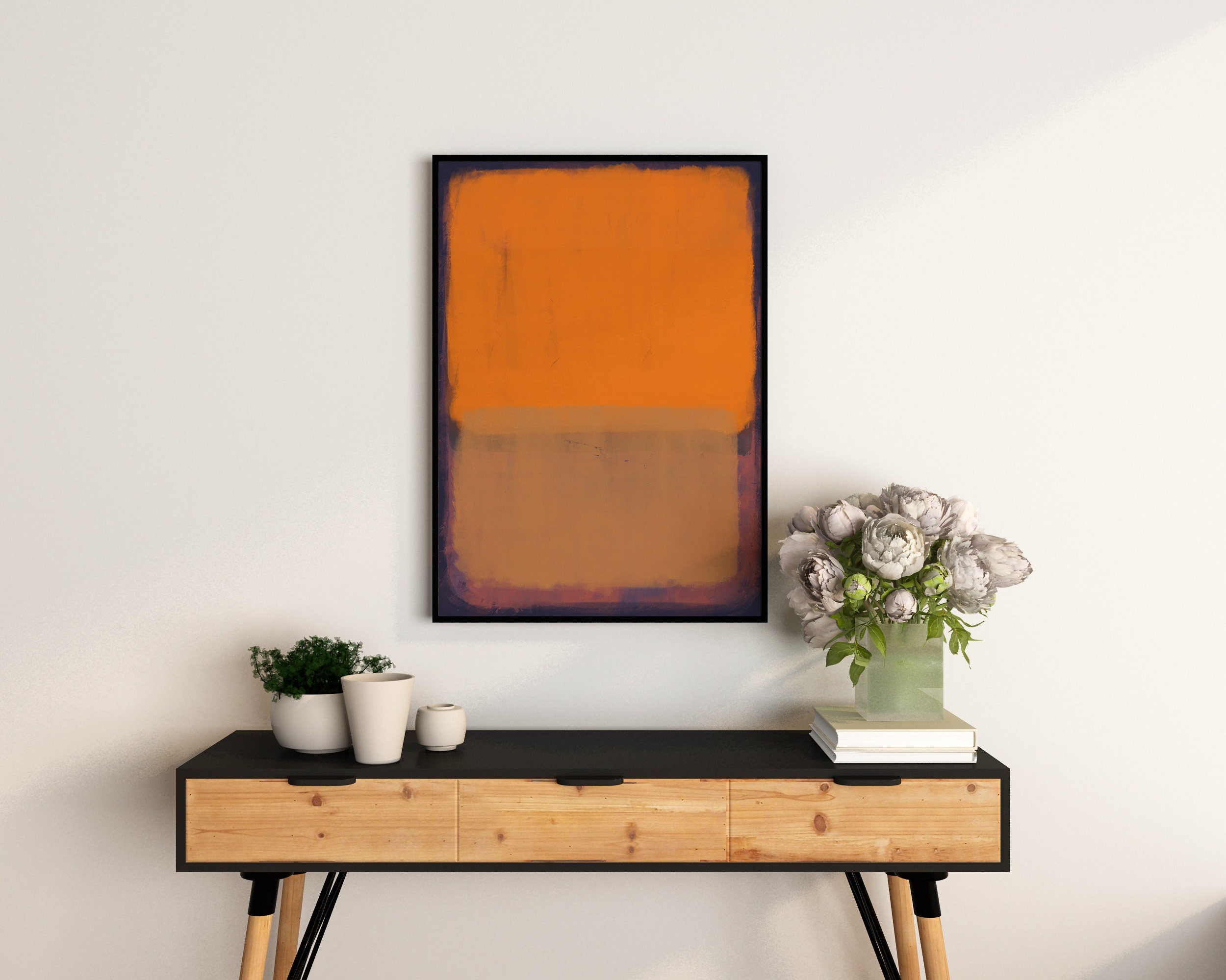 Mark Rothko-style Poster Set of 6 Digital Download BLUE and ORANGE - Etsy