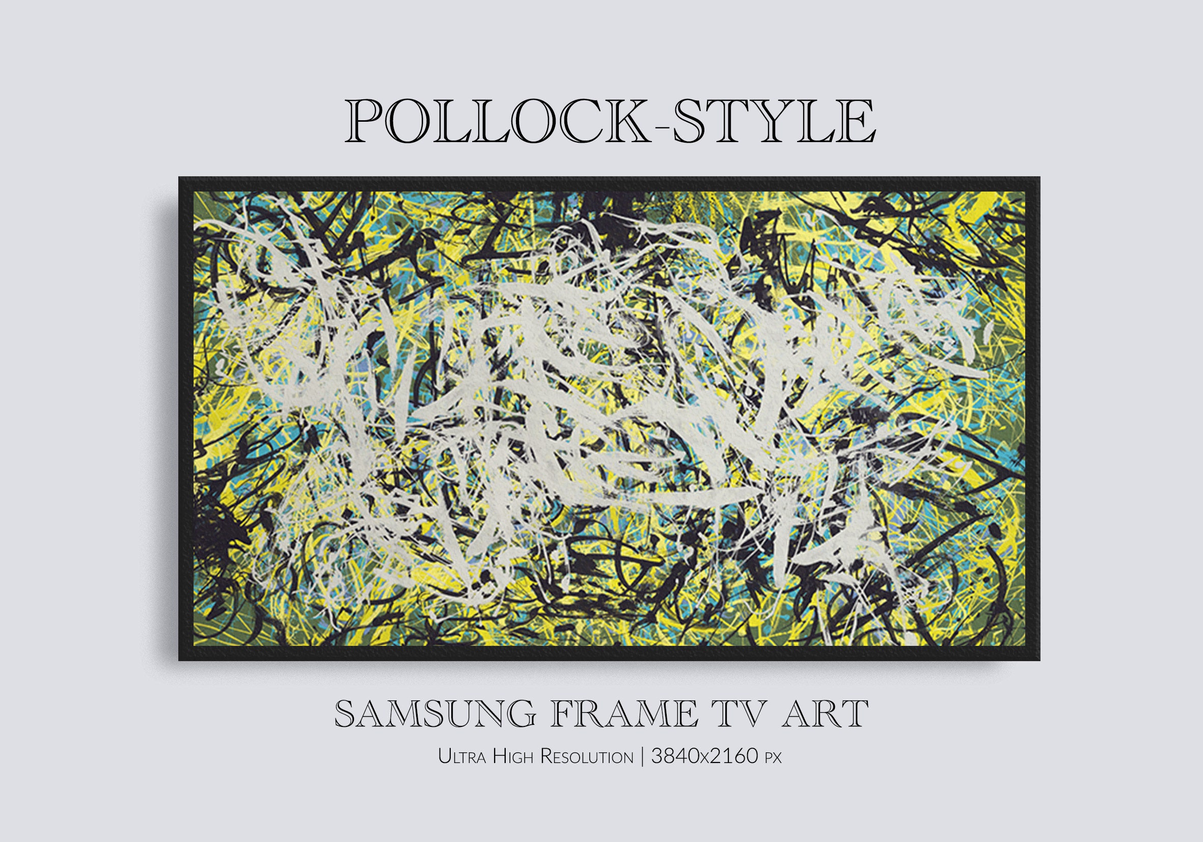 Jackson Pollock-style DIGITAL Abstract Art Collection for SAMSUNG Frame ...