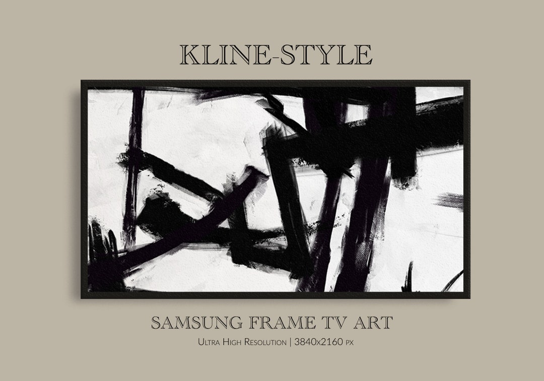 Franz Kline-style DIGITAL Abstract Art Collection for SAMSUNG Frame TV ...
