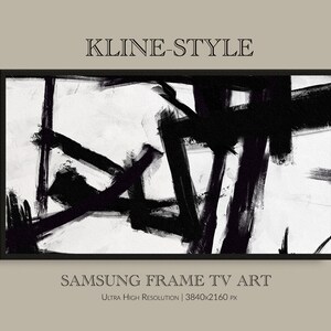 Franz Kline-style DIGITAL Abstract Art Collection for SAMSUNG Frame TV ...