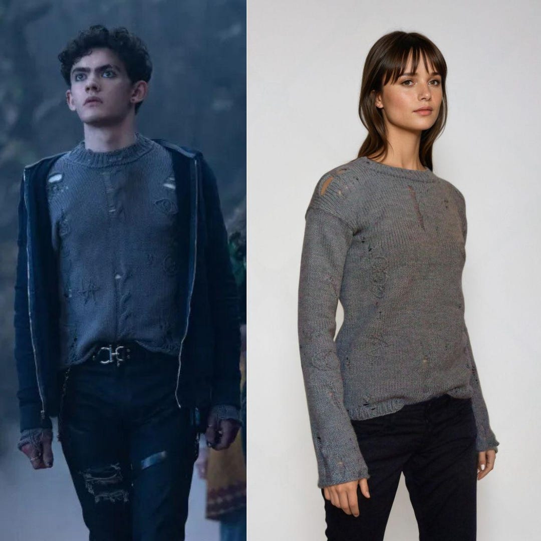 Agatha All Along Joe Locke Sweater Distressed Punk Wiccan Cosplay ...