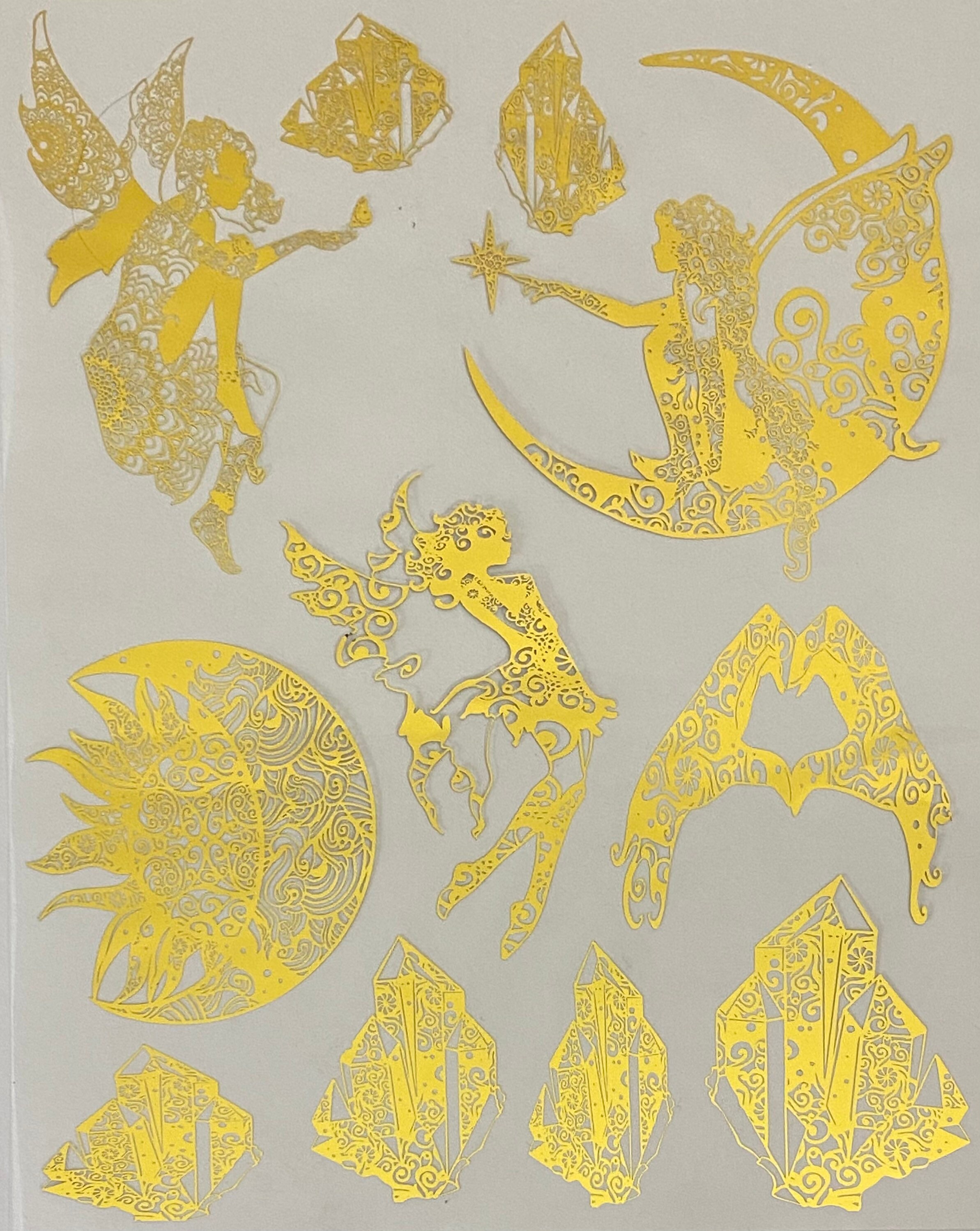 Resin Foil Floral Fairies Resin Foil Sheet Art Supplies | Etsy
