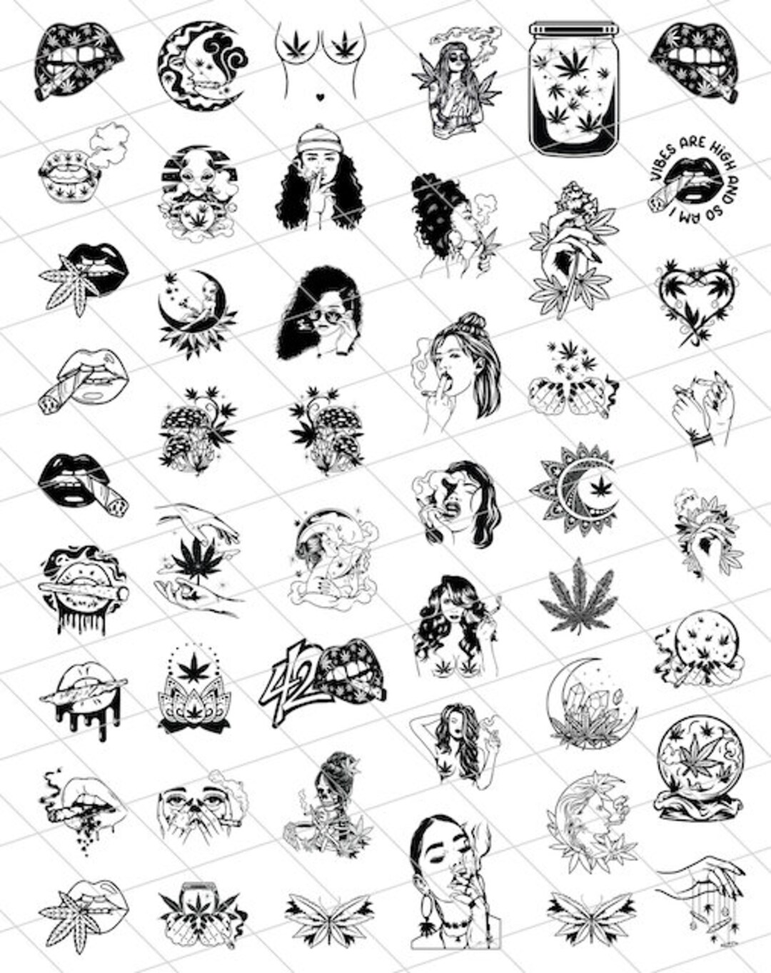 Resin Foil Weed Teeny Tinys 2 Resin Foil Sheet Art Supplies - Etsy