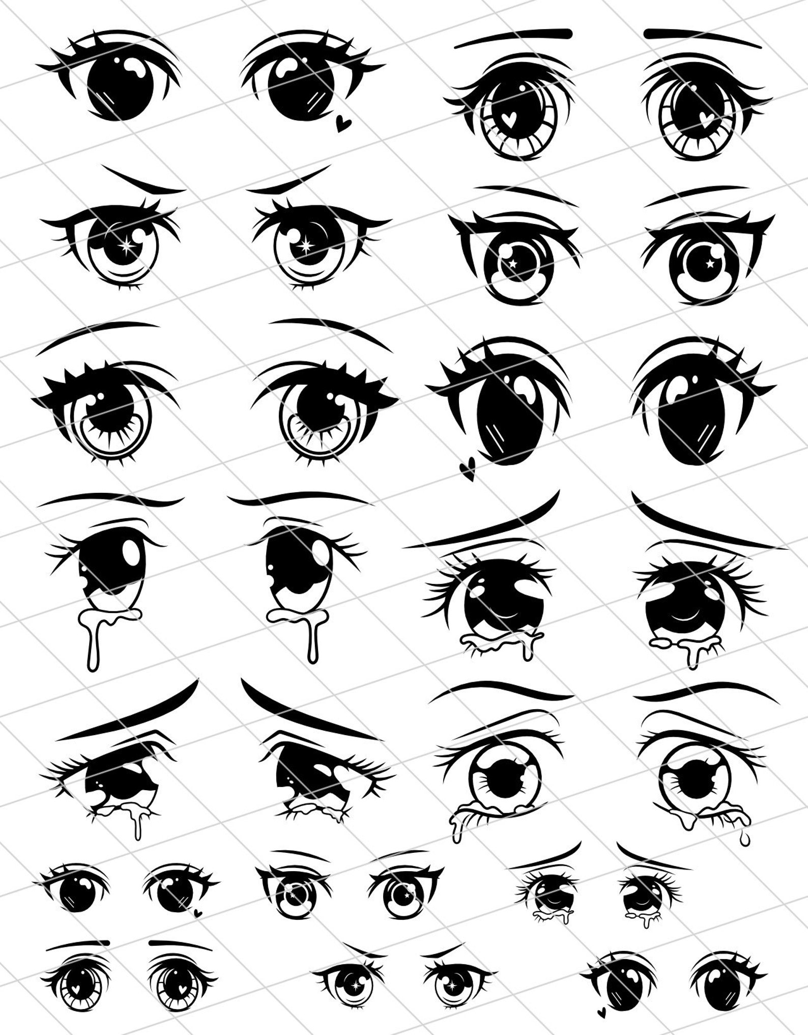 Resin Foil Anime Eyes Resin Foil Sheet Art Supplies | Etsy