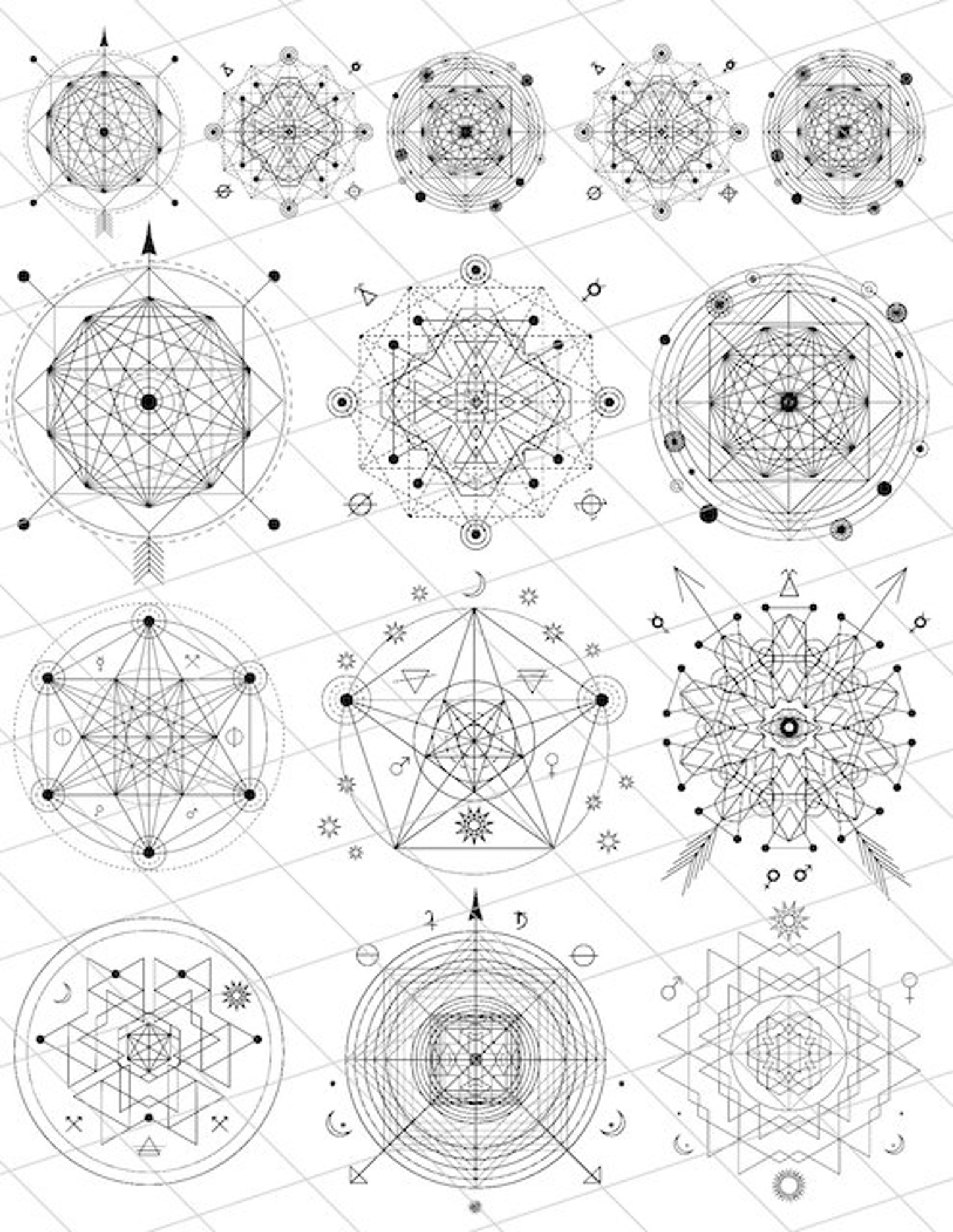 Resin Foil Sacred Geo 2 Sheet Art Supplies | Etsy