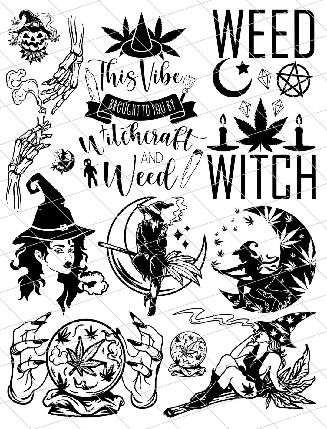 Resin Foil Weed Witch Resin Foil Sheet Art Supplies - Etsy