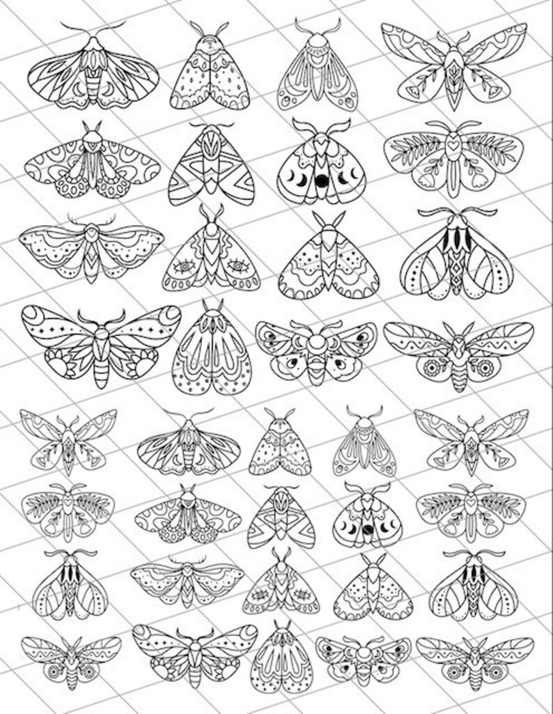 Resin Foil Moth Minis/teeny Tinys Resin Foil Sheet Art | Etsy