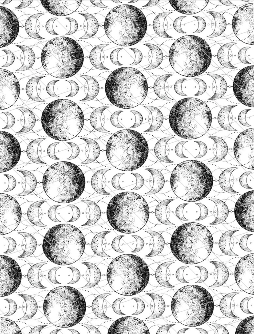 Resin Foil Moon Phase Repeat Seamless Pattern Art Supplies - Etsy