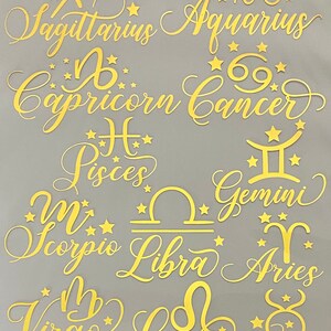 Resin Foil Sheet Zodiac Cursive - Etsy