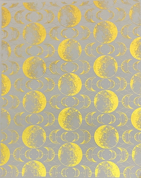 Resin Foil Moon Phase Repeat Seamless Pattern Art Supplies | Etsy