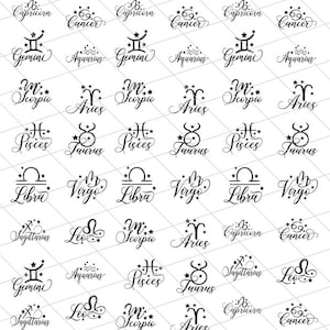 Resin Foil Zodiac Cursive Teeny Tinys - Resin Foil Sheet Art Supplies ...