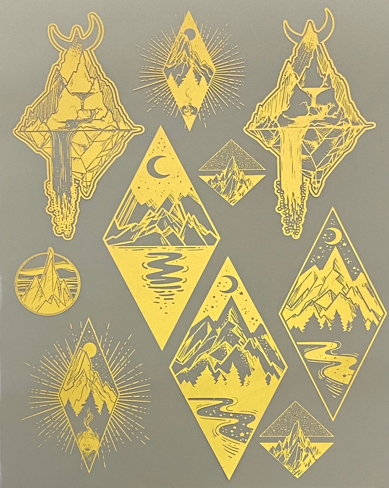 Resin Foil Mountain Landscape Tray Size Resin Foil Sheet Art - Etsy