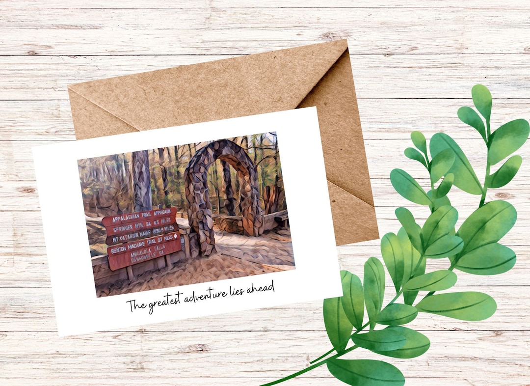 Appalachian Trail Arch Card - Etsy