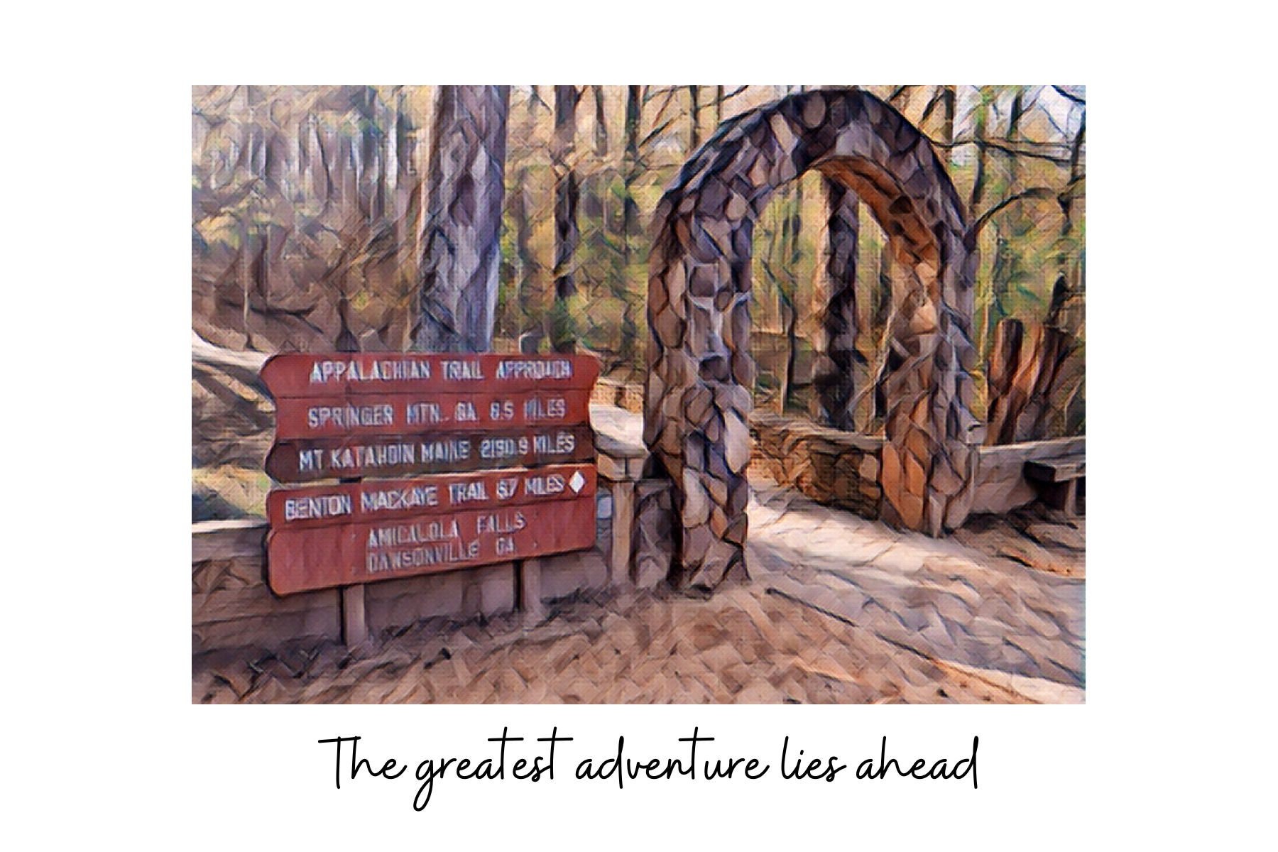 Appalachian Trail Arch Card - Etsy