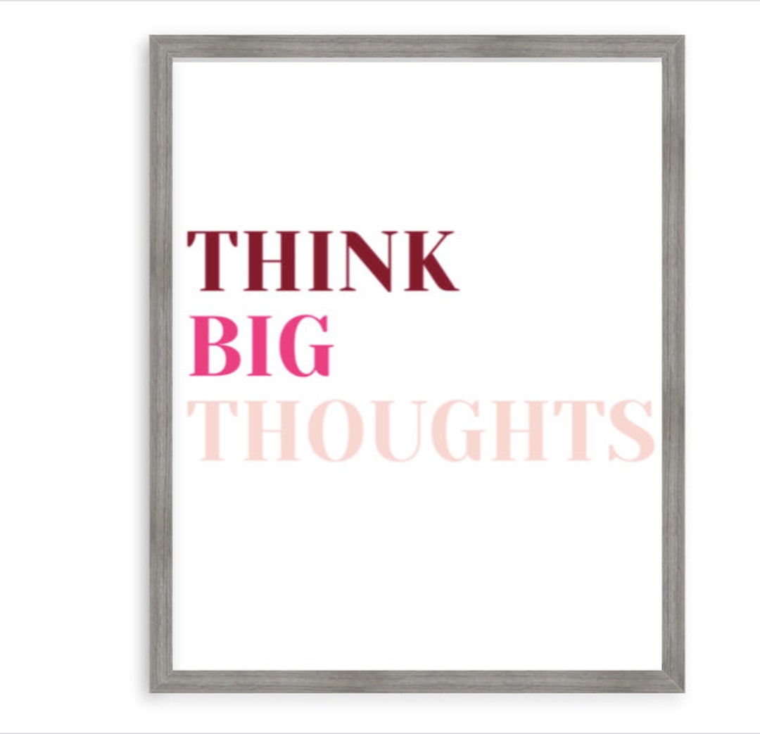 Think Big Thoughts Inspirational Quotes for Children's Playroom or ...