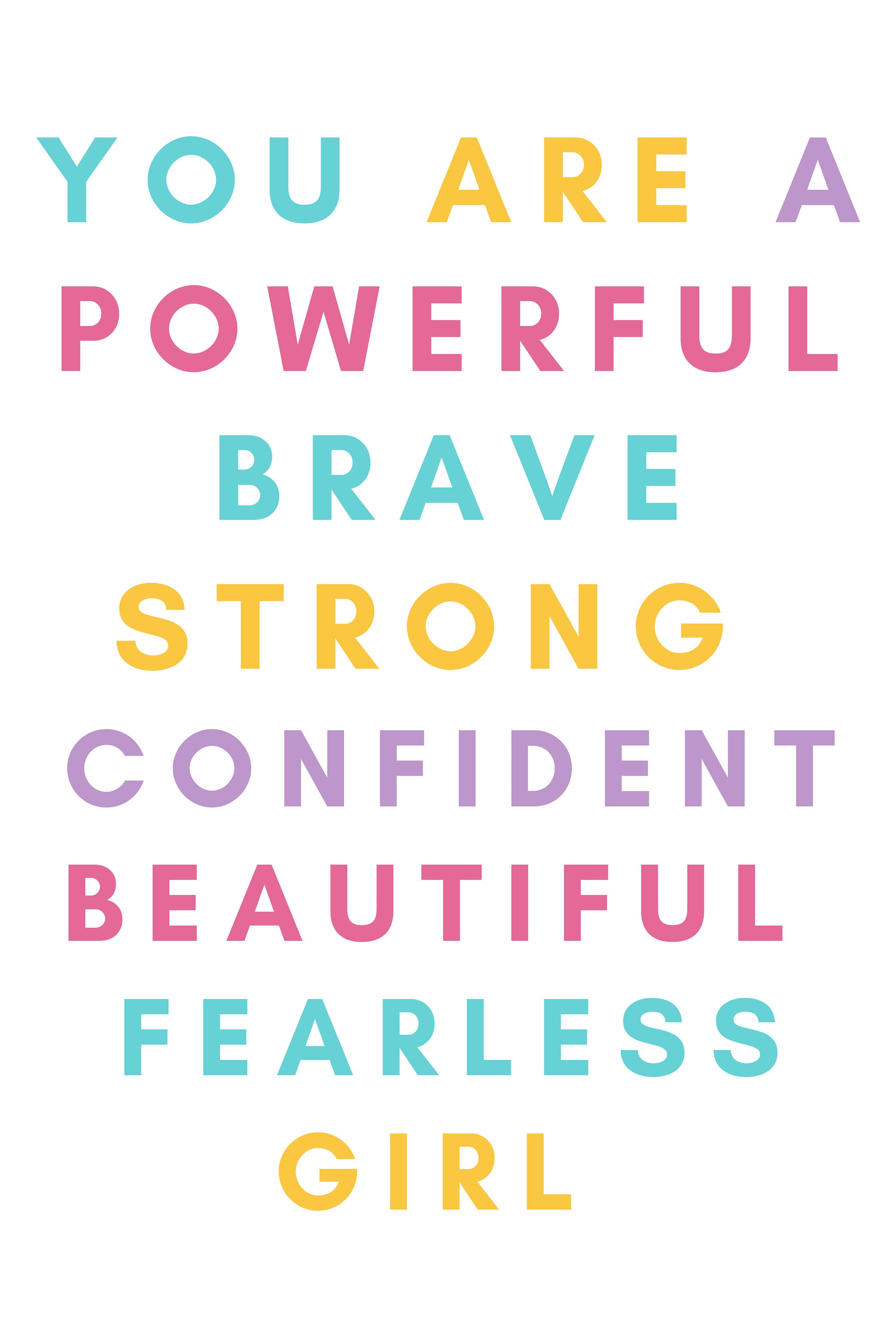 You Are a Powerful Brave Strong Confident Beautiful Fearless Girl - Etsy