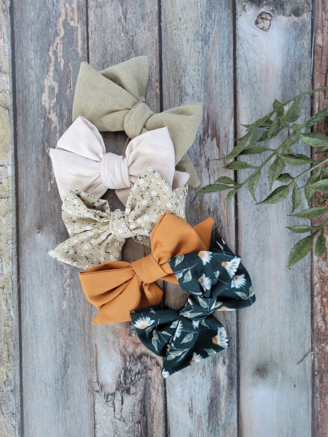 A JUMBO Knotted Hair Bow in Fabrics equinoxe Autumn Models - Etsy