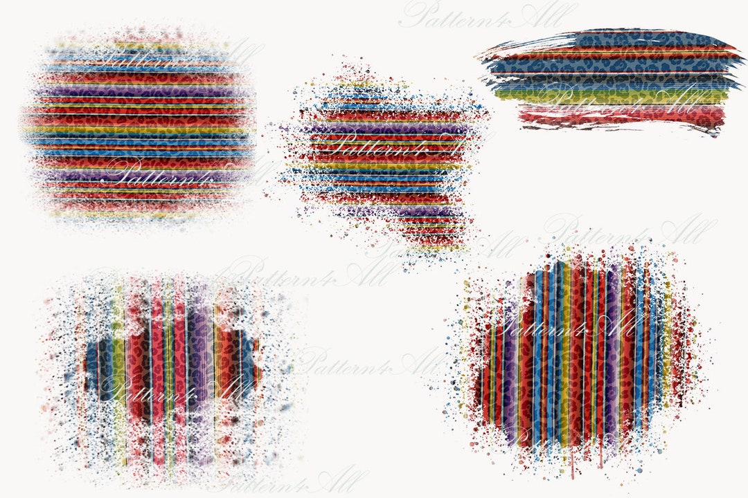 Distressed Serape Leopard Print Sublimation Patches, Serape PNG ...