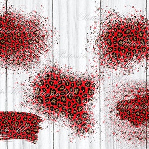 Sublimation Red Leopard Print, Distress Cheetah Print Backgroundleopard ...