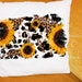 Sunflowers Leopard Cowhide Sublimation Background,rustic Cow Spots ...