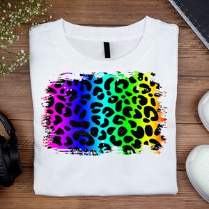 Rainbow Leopard Print Splatter Background Png,digital Download, Print ...