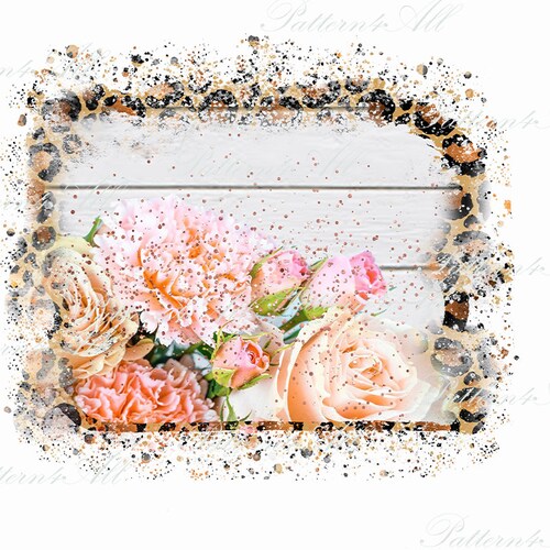 Distressed Pink Leopard Print Sublimation Patches PNG | Etsy