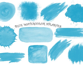 PNG White Watercolor Splashes Splotches Clipart Paint Drip | Etsy