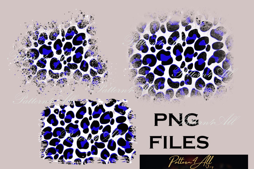Distress Blue Cheetah Print Background,leopard Print Splatter,black ...