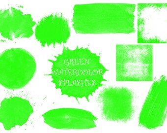 PNG White Watercolor Splashes Splotches Clipart Paint Drip | Etsy