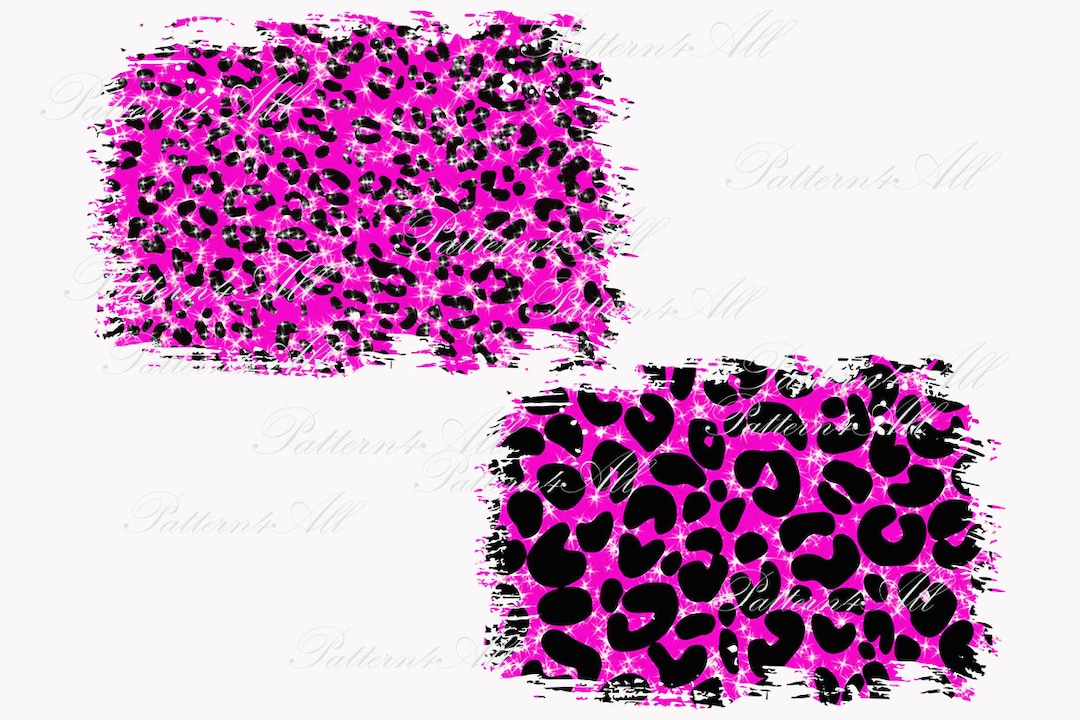 Hot Pink Leopard Pattern Png,backsplash Sublimation Design ,distress ...