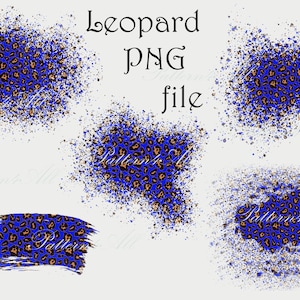 Sublimation Blue Leopard Print,distress Cheetah Print Background ...