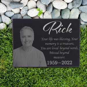 Personalized in Loving Memory Memorial Stone Garden Yard Indoor Outdoor ...
