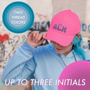 Custom Embroidered Baseball Cap for Men, Women Your Text or Initials 23 ...