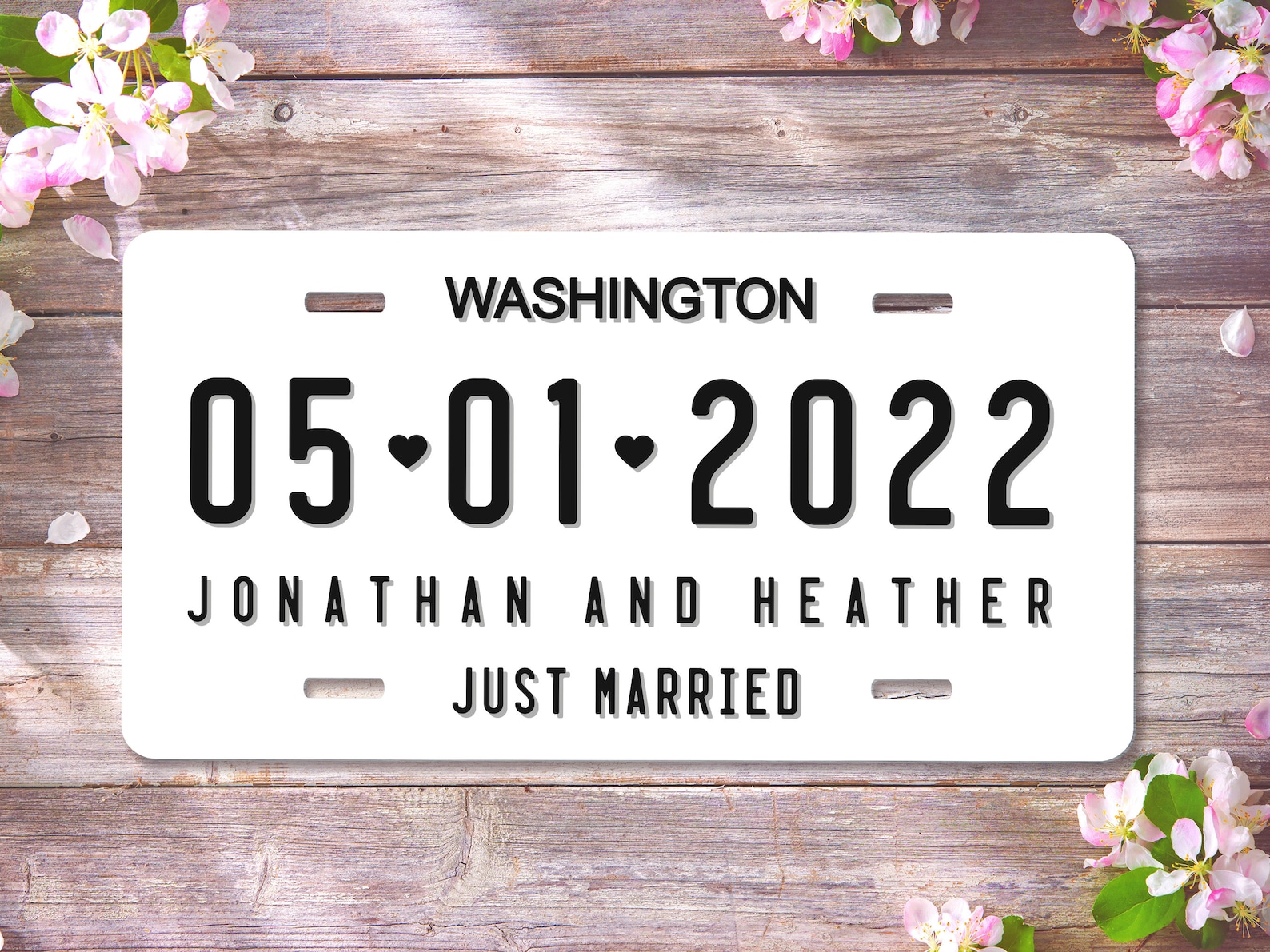 Wedding License Plate Just Married Mr and Mrs Wedding Car - Etsy