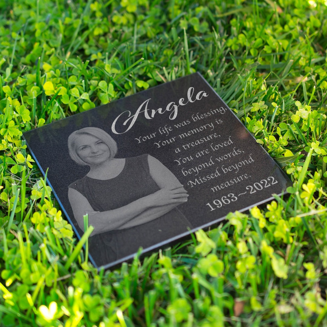 Personalized in Loving Memory Memorial Stone Garden Yard Indoor Outdoor ...