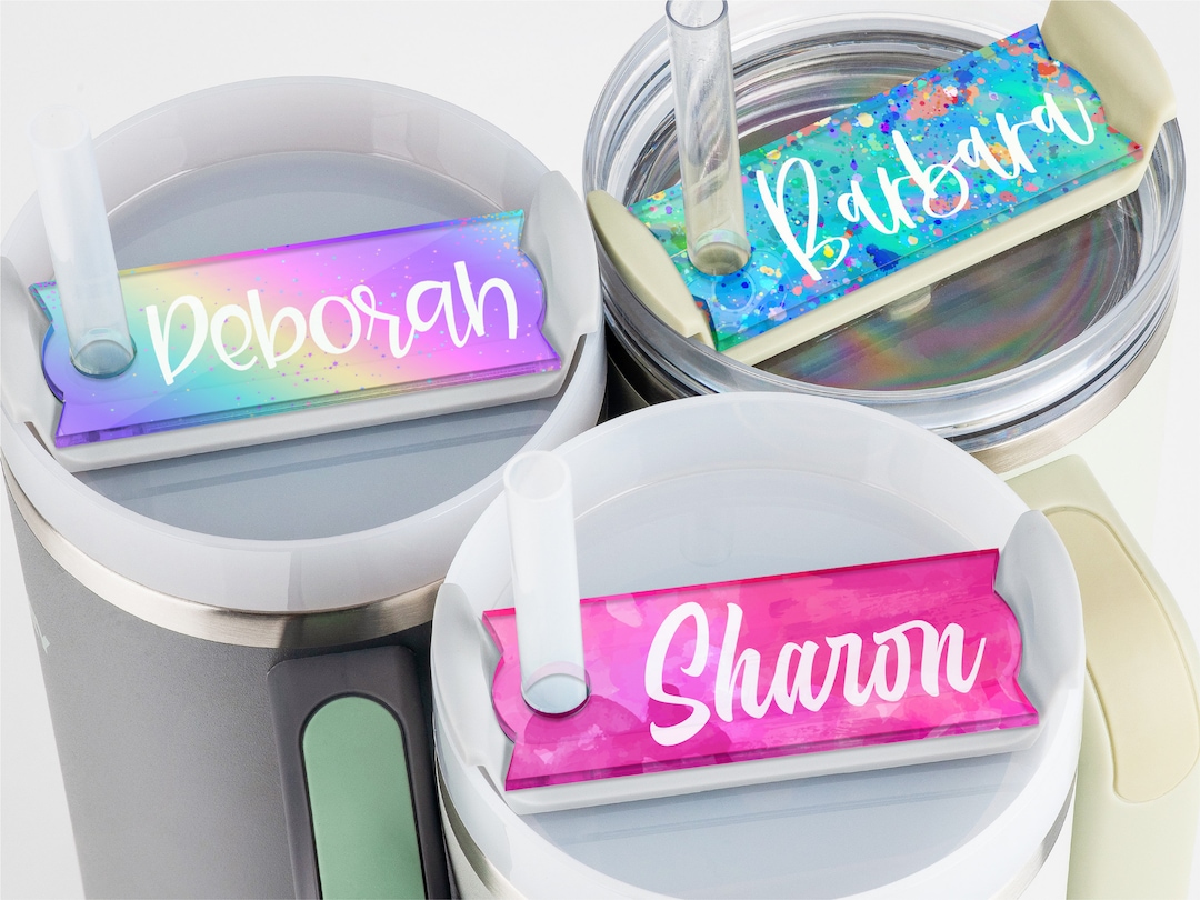 Stanley Name Tag Glitter Personalized Name Plate for Stanley Tumblers ...