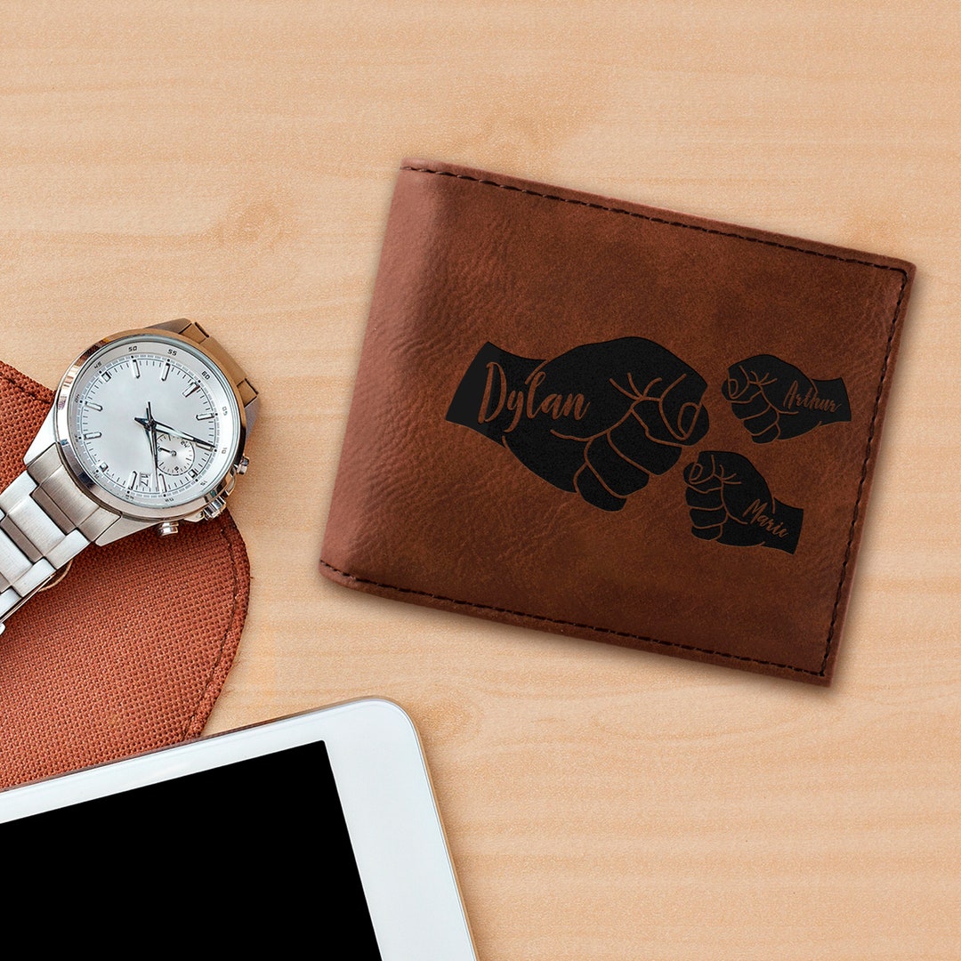 Custom Wallet for Men Leather Wallet for Men Personalized With Engraved ...