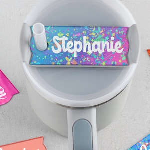 Stanley Name Tag Glitter Personalized Name Plate for Stanley Tumblers ...