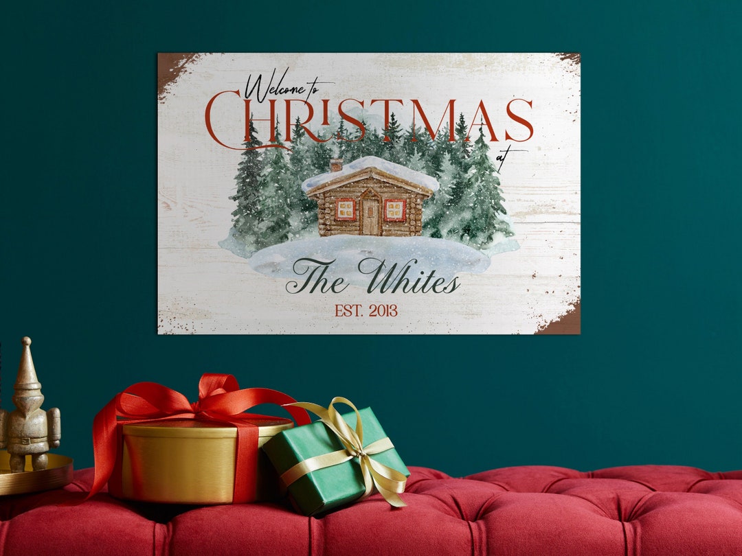 Christmas Family Sign, Christmas Decor Sign Personalized, Custom Family ...