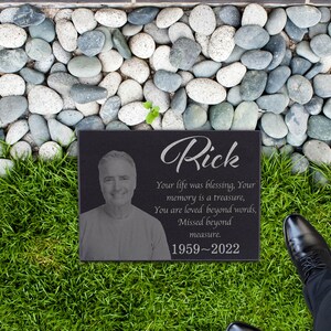Personalized in Loving Memory Memorial Stone Garden Yard Indoor Outdoor ...