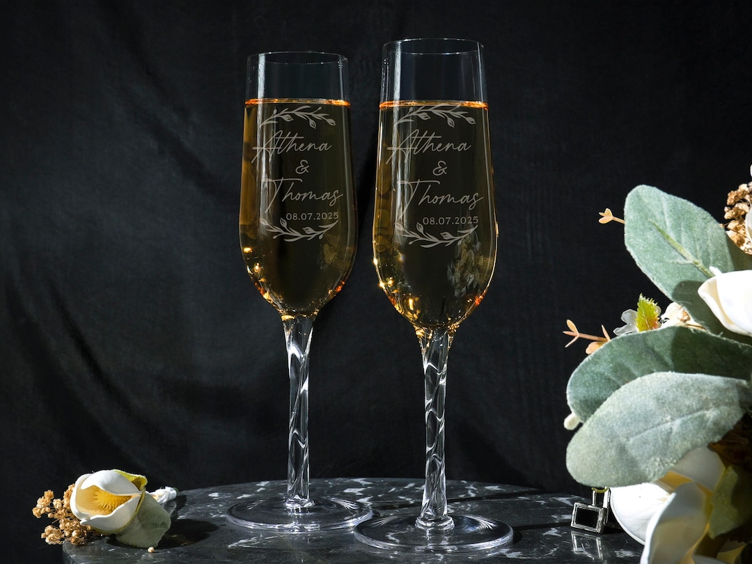 Personalized Wedding Champagne Flutes, Custom Champagne Flutes ...