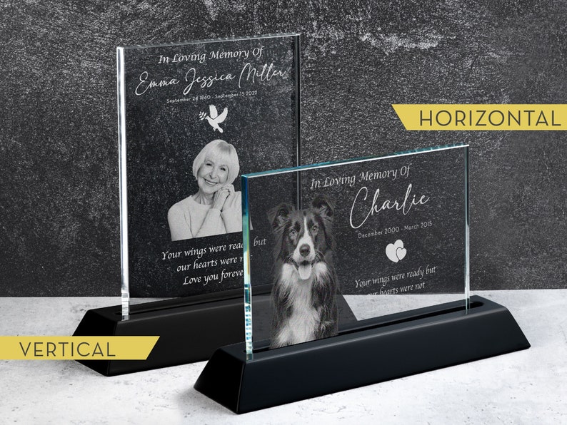 3D Photo Crystal, Personalized Memorial Gift, in Loving Memory Gift ...